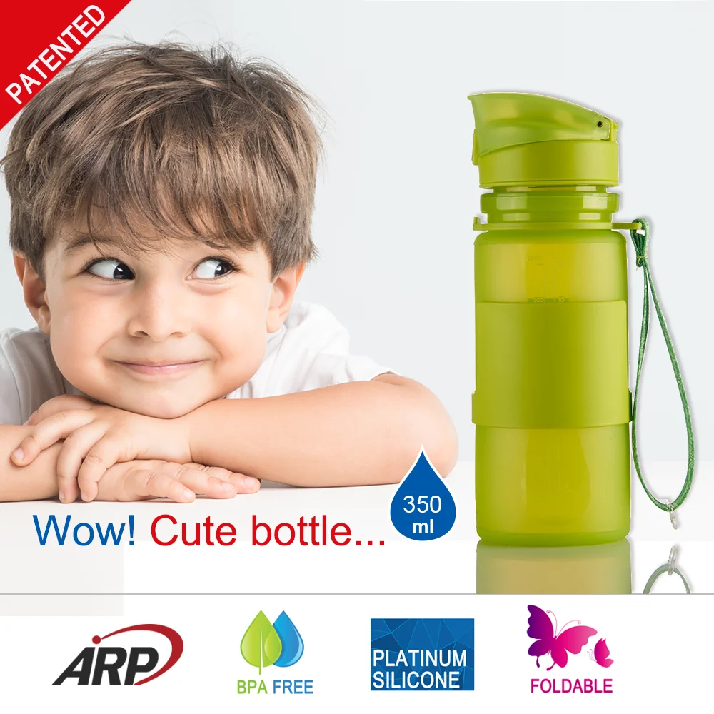 350 Ml 12 Oz New Brands Outdoors Camping Silicone Drinking Bottle With ...