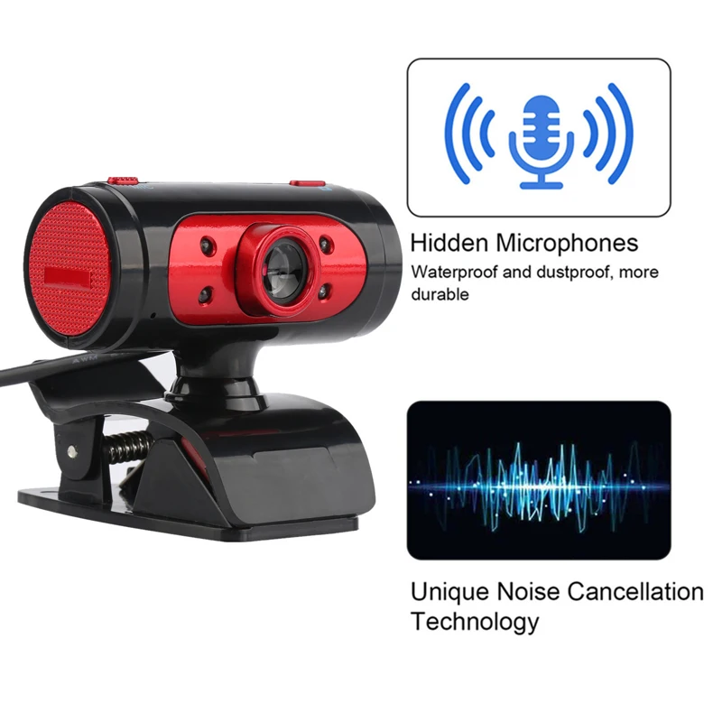 720p Usb Webcam 4 Led Night Vision Hd Webcam Camera Web Cam With Mic ...