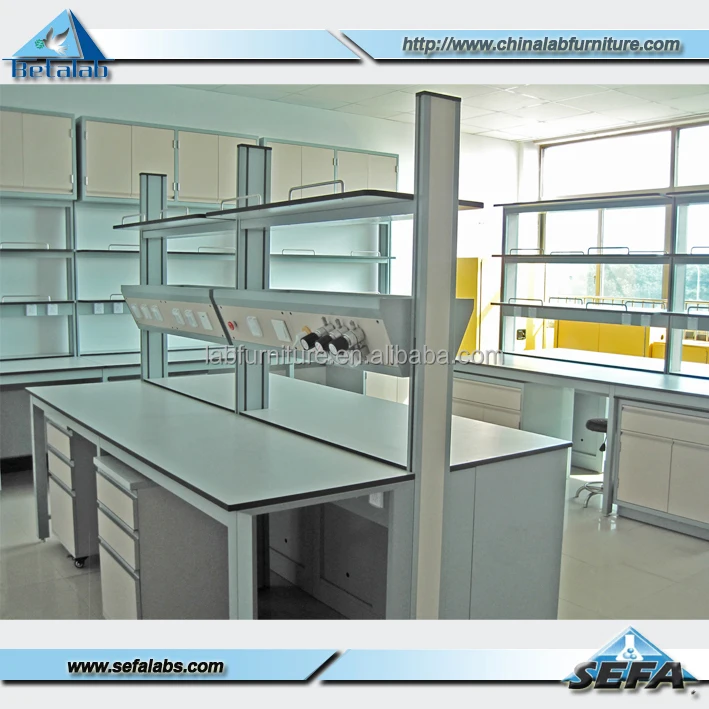 Chemical Lab Furniture H-frame Steel-wood Work Benches Epoxy Resin Lab ...