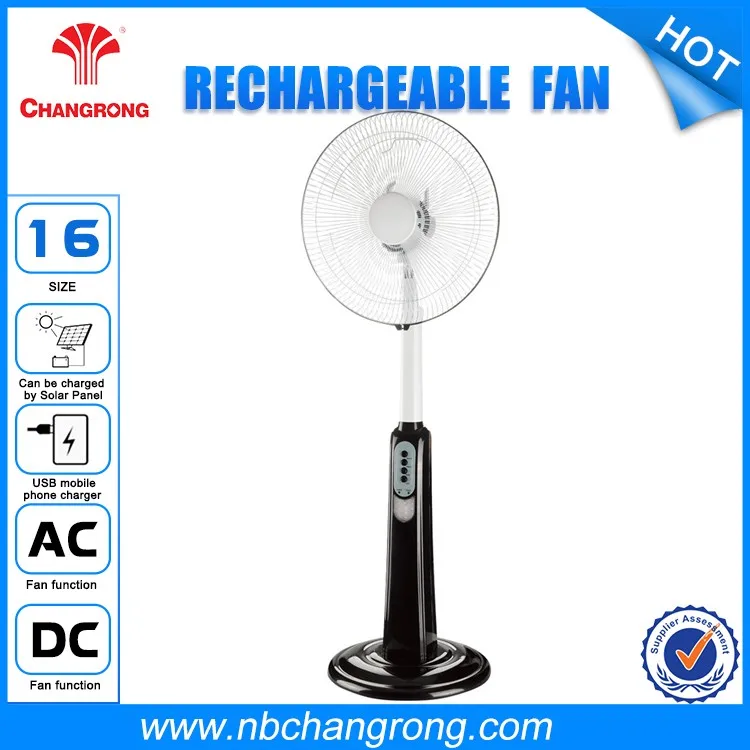 New Chargeable Fan Model 16inch 12v Rechargeable Emergency Fan With Led ...