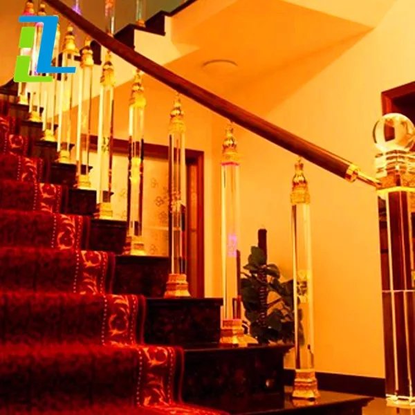 High Transparency Clear Stair Handrail Railings Pillars Stairs Acrylic ...