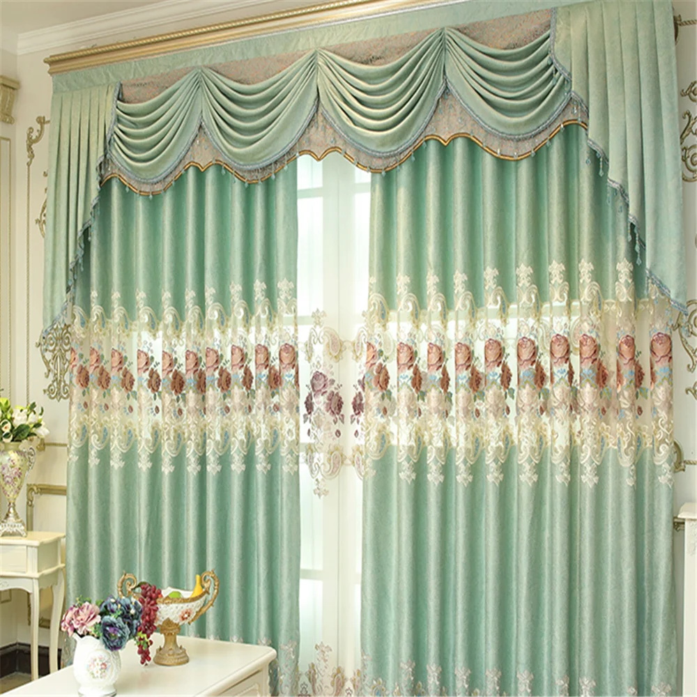 Royal Luxury Beautiful Valance Curtain In Good Decor,Double Layer ...