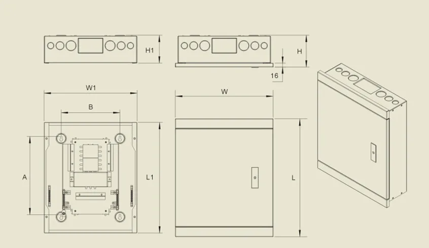 Mcb Three-phase Distribution Board Model E (the Place For Main Switch ...