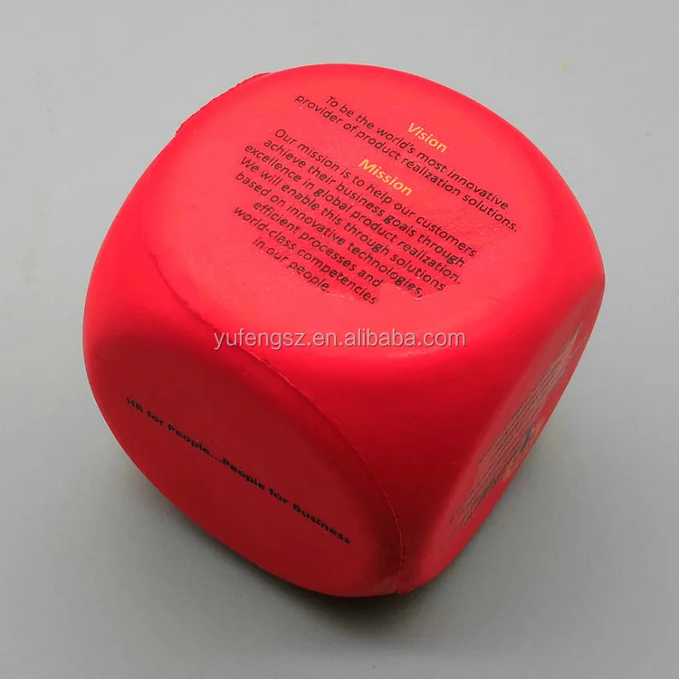 Custom Stress Ball Pu Foam Cube Dice Stress Ball,Promotional Logo Small ...