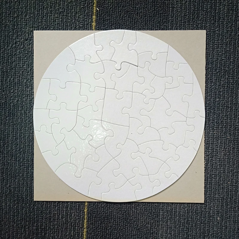 20CM Round DIY Custom Printable Jigsaw Puzzles for Sublimation