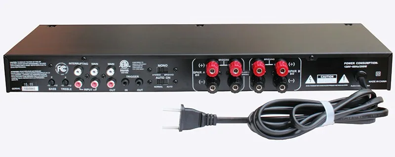 Powered 2.0 Desktop Hi Fi Stereo Audio Amplifier With 2 Pairs Output A ...