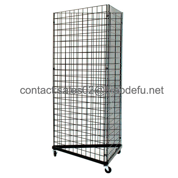 2015 Hot Sale Multifunctional Black Wire Mesh Slat Grid Display Panels ...