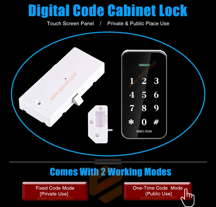 Electronic Keypad Digital Pin Code Locker Drawer Cabinet Lock With ...