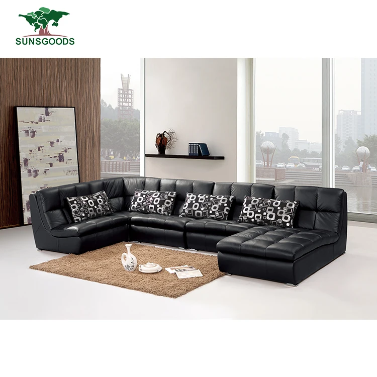 Wholesale Price Black Genuine Leather Couch Setblack Leather Sofas For Sale Buy Black Genuine