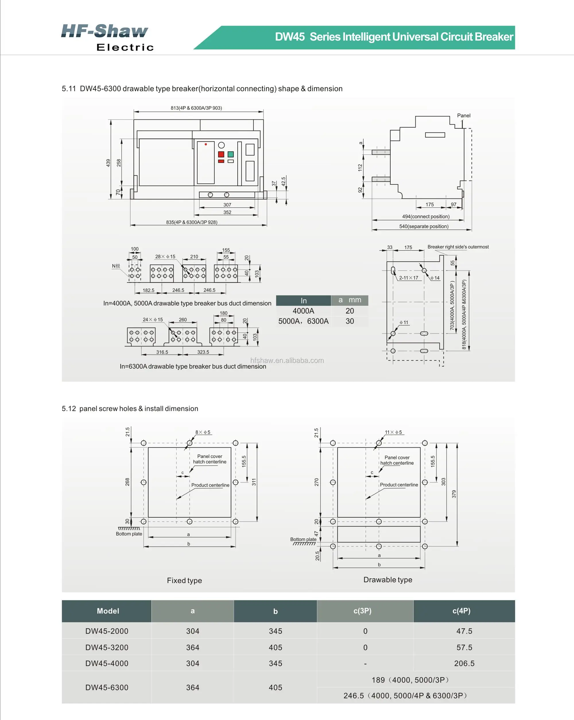 High Quality Dw45 Series Intelligent Universal Air Circuit Breaker Acb ...