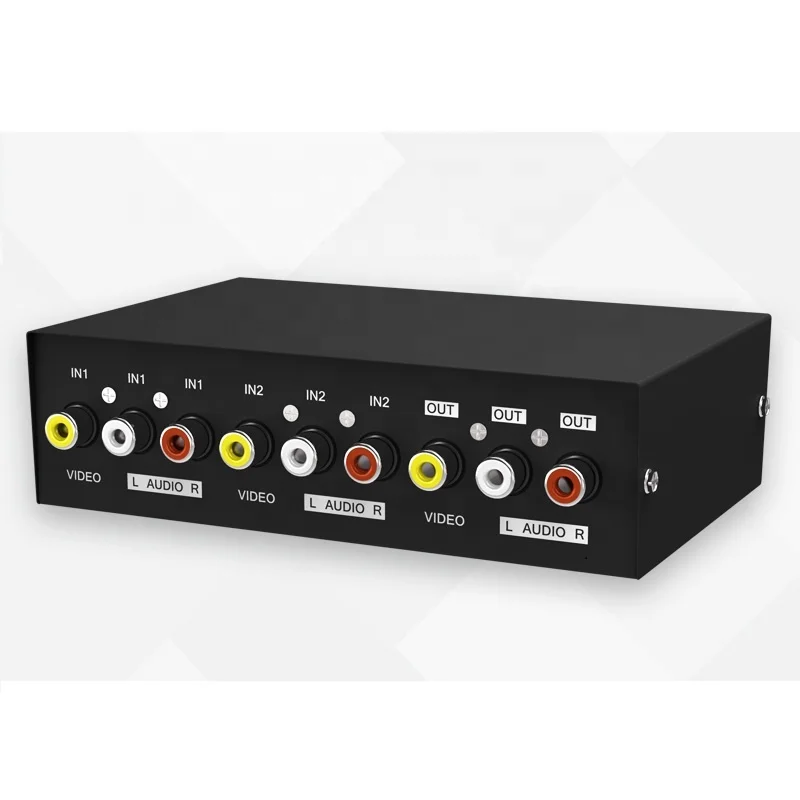 MT-VIKI 2 Port AV Switcher - Efficient RCA Switch 2 in 1 Out