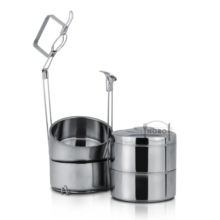 4 Tier Indian Tiffin Container Stainless Steel Food Carrier Tiffin ...