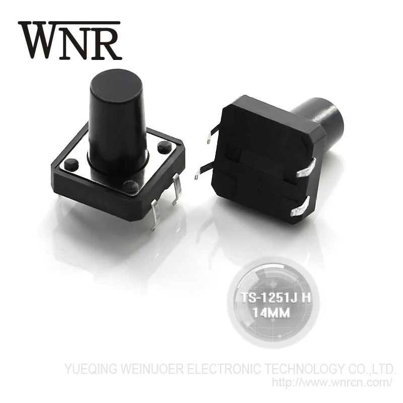 Wnre Environmental Tack Switch/tactile Switch 4 Pin Ts-1251j H14mm ...