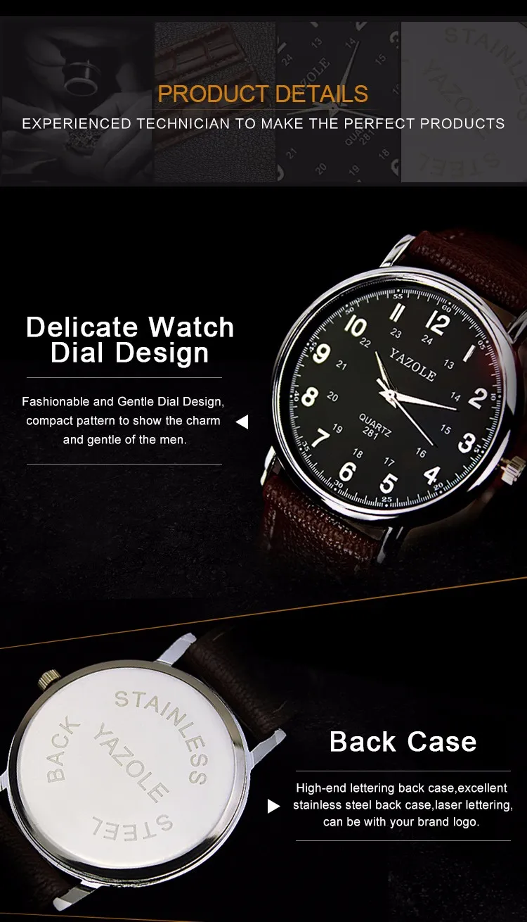 Yazole D 281 China Hot Sale Reloj Luxury Wrist Watch Waterproof Quartz ...