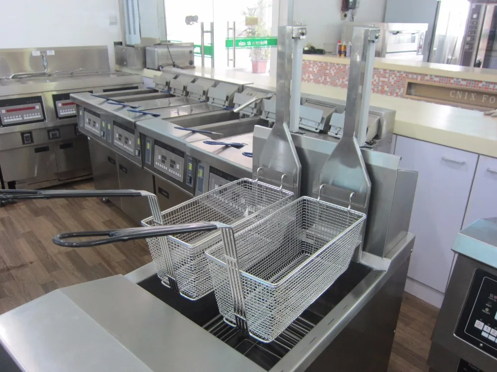 Auto Basket Lift Commercial Deep Fryer With Oil Filter Auto Lift Deep ...