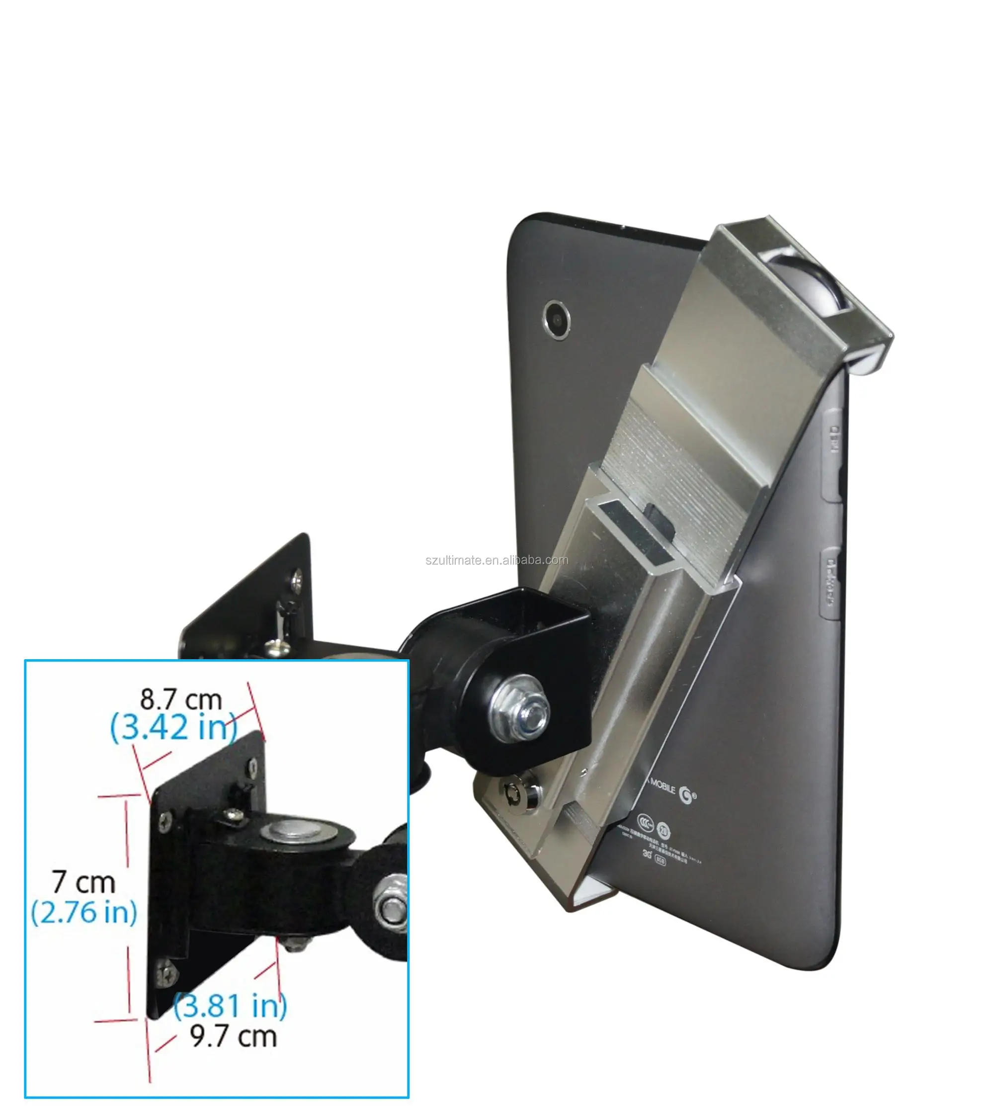 Tablet Stand Holder Wall Mounted Anti-thief For 7-10.1 Inch Variety ...