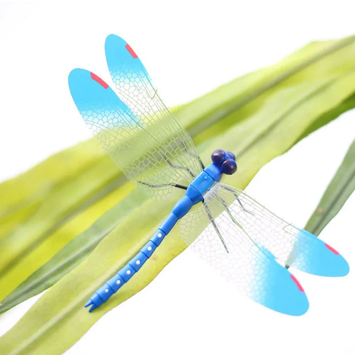 12cm Plastic Artificial Realistic Fake Simulated Dragonfly For Garden ...