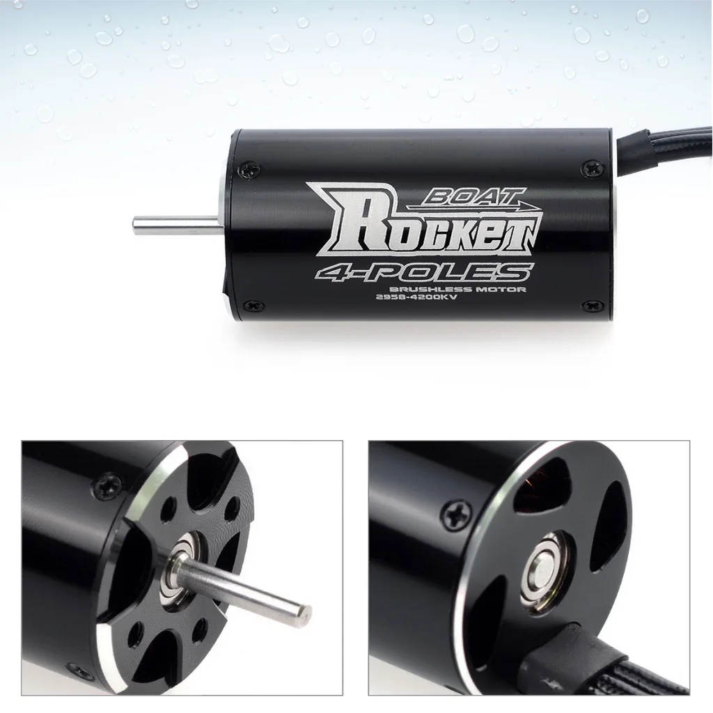 Rocket 4 Poles Electric Rc Boat Brushless Motor 2958 Dc Brushless Motor View 2958 Rocket