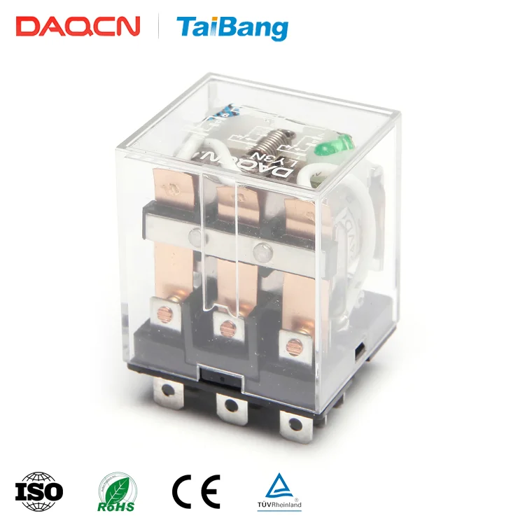 DAQCN Brand Ly3 14 Pins 12V 36V 48V 60V 220V Miniature Latching Relay ...