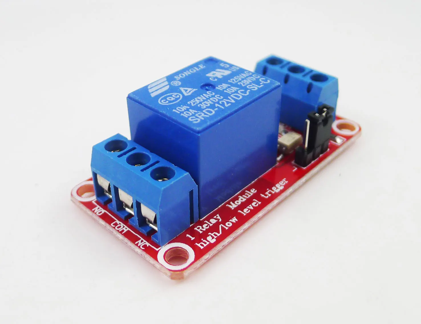30A 12V 1 Channel Relay Module Board With Optocoupler H/L Level Triger ...