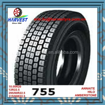 Annaite Amberstone Hilo Truck Tire 755 Pattern 10.00r20 295/80r22.5 ...