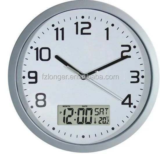 2017 Promotion Item Round Digital Wall Clock Acrylic Digital Wall Clock ...