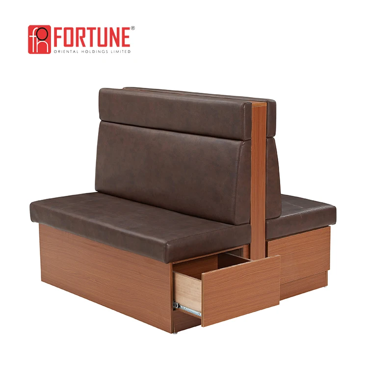 Double Sided Customized Restaurant Sofas For 4 Seats With Storage - Buy ...