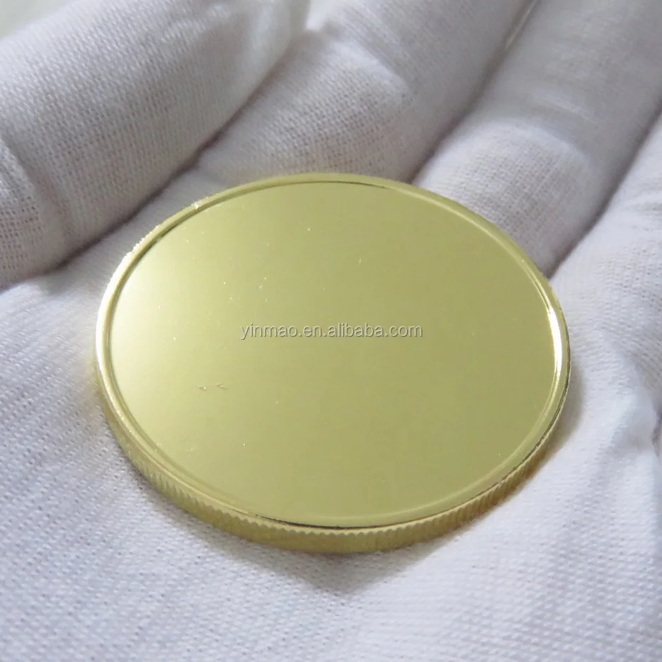 Custom Metal Stamping Gold Copper Plate Blank Coin,Double Sides Empty ...