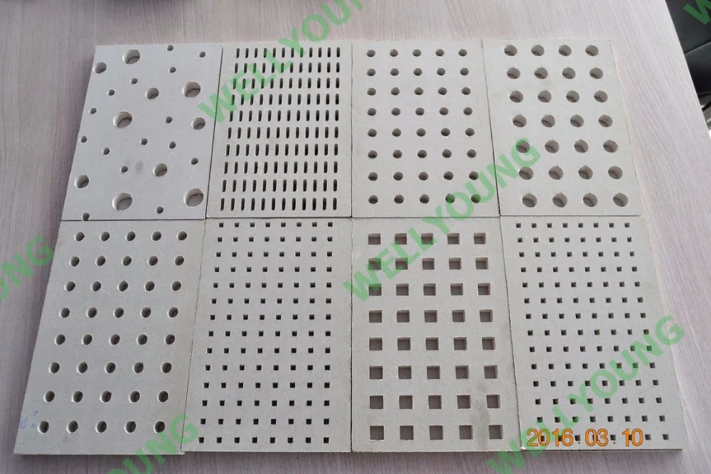 12mm Perforated Gypsum Board Acoustic Ceiling Tiles For Saudi Arabia ...