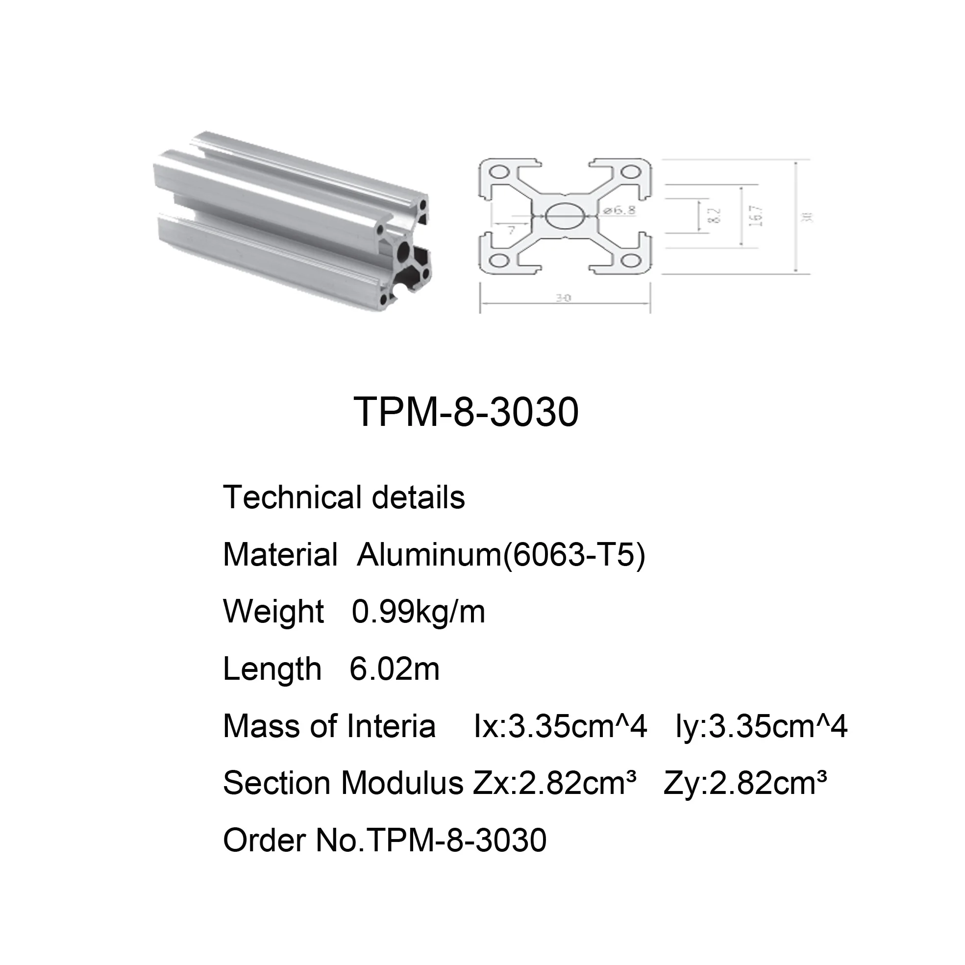 A6063 T5 Aluminum Extrusion Profiles 30x30 Aluminium Profile Frame For ...