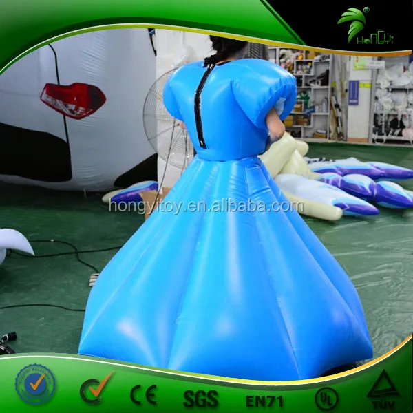 Air Tight Inflatable Dress Pvc For Masquerade Party / Beautiful Blue ...