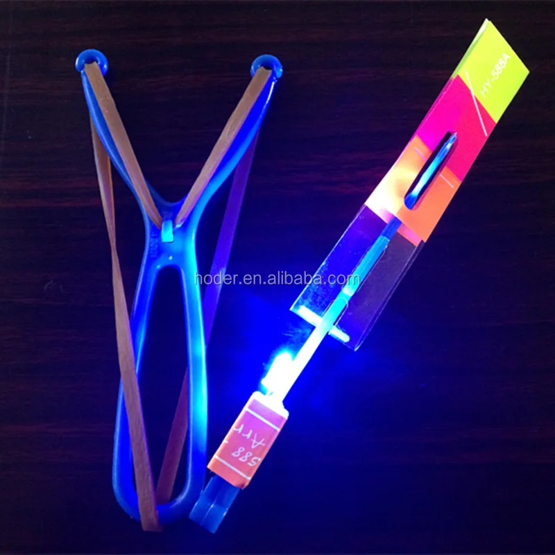 Helicopter Slingshot - LED Light-up Flying Toy for All Ages