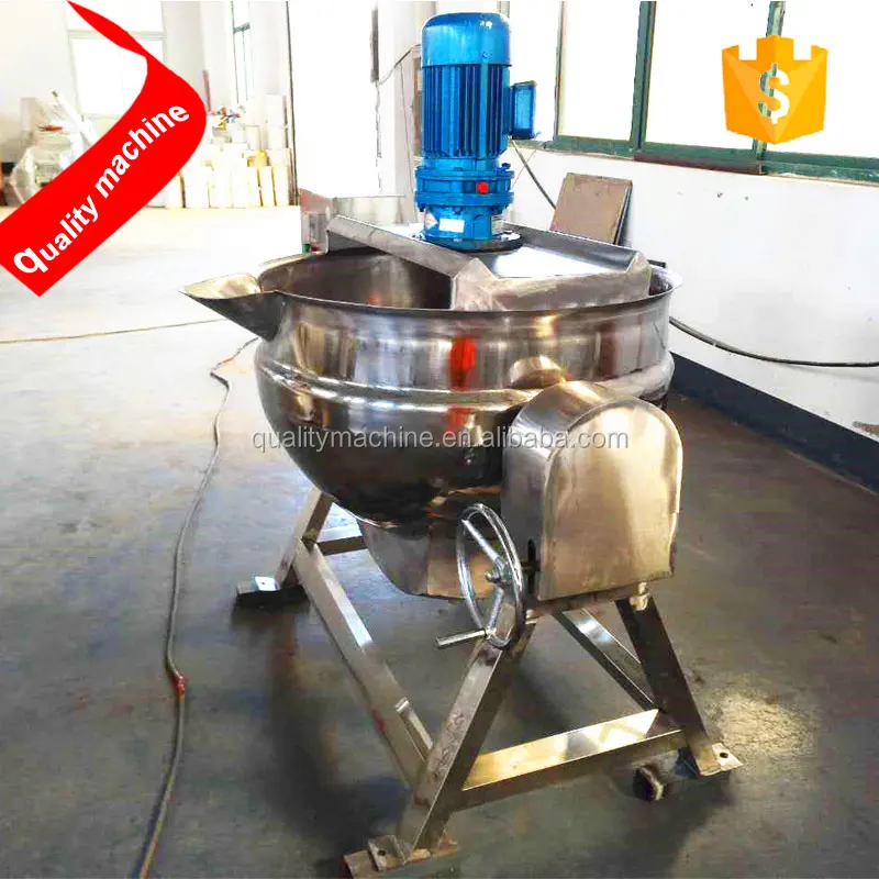 Industrial Jacketed Kettle Machine / Steam Jacketed Cooking Kettle With ...