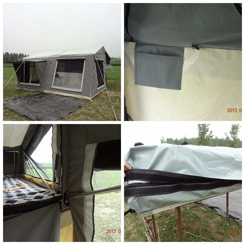 China 2017 Canvas Folding 4x4 Camper Trailer Tent Camping Cars For Sale ...