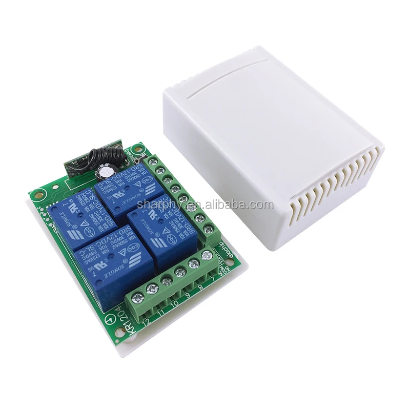 433mhz Universal Wireless Remote Control Switch Dc 12v 4ch Switch With ...
