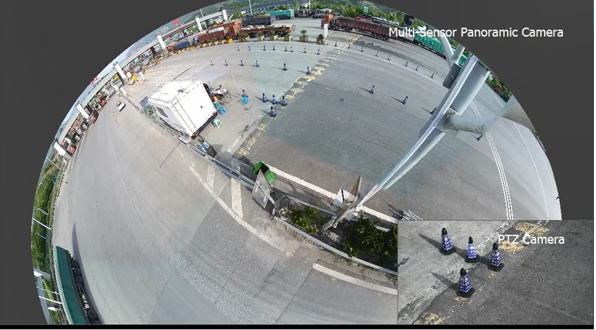 15MP Multi-Sensor CCTV Panoramic Camera with PTZ Free Software