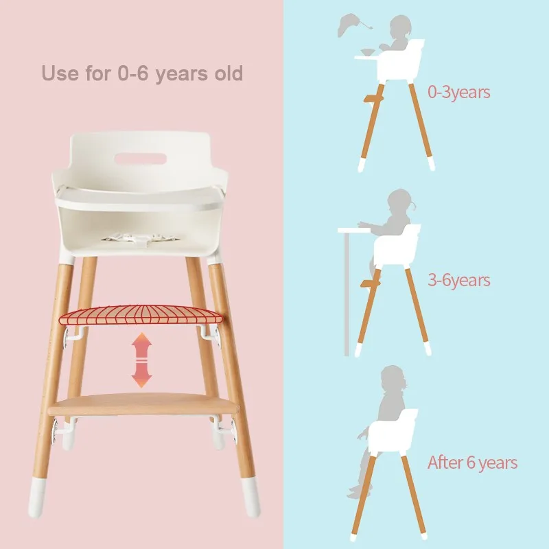 Multi-function Feeding Baby Highchair 2 In 1 Folding Adult Baby High ...