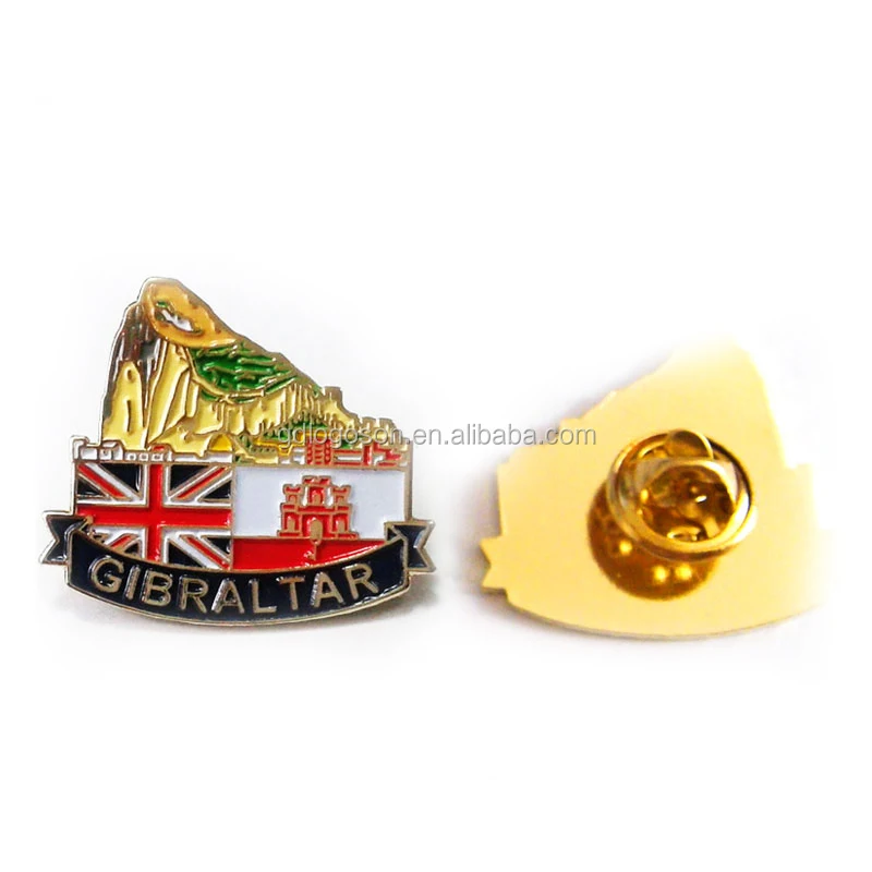 Hot Souvenir Custom Logo Gibraltar Country Flag Pins Enameled Badge ...