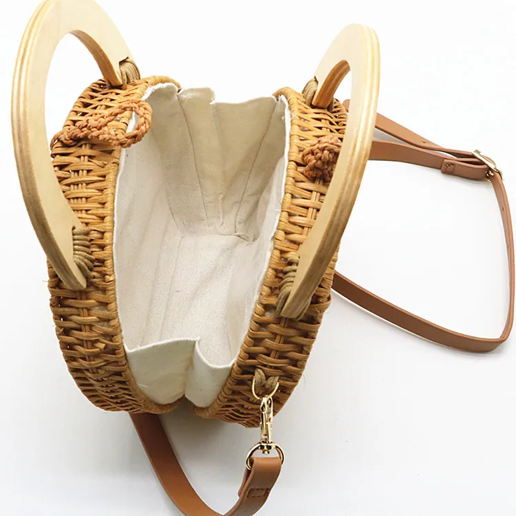 Natural Rattan Shell Handbag for Women | Summer Rattan Bag