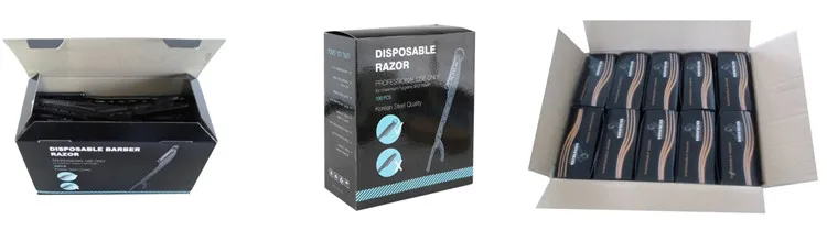 D120 Disposable Single Blade Barber Straight Razor With Plastic Handle ...