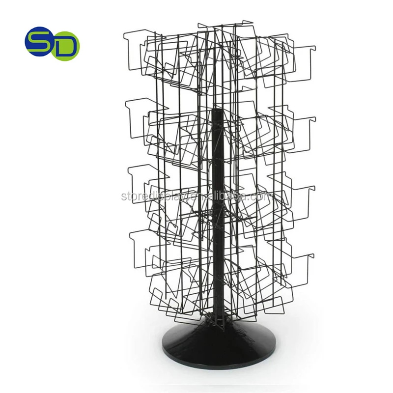 Adjustable Foldabble Metal Wire Spinner Book Shelf Magazine Spinning ...