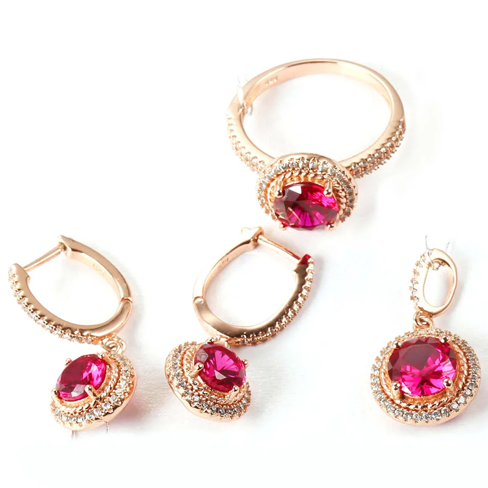 Alib Aba Wholesale Ruby Wedding Jewelry Set,Beautiful Ruby Bridal ...