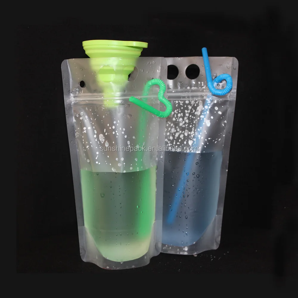 Custom Printed Plastic Juice Drink Bags - Stand Up Pouches for Beverage ...