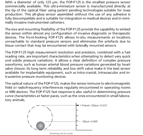 Fiso Optical Fibre Pressure Sensor - High Accuracy & Fast Response