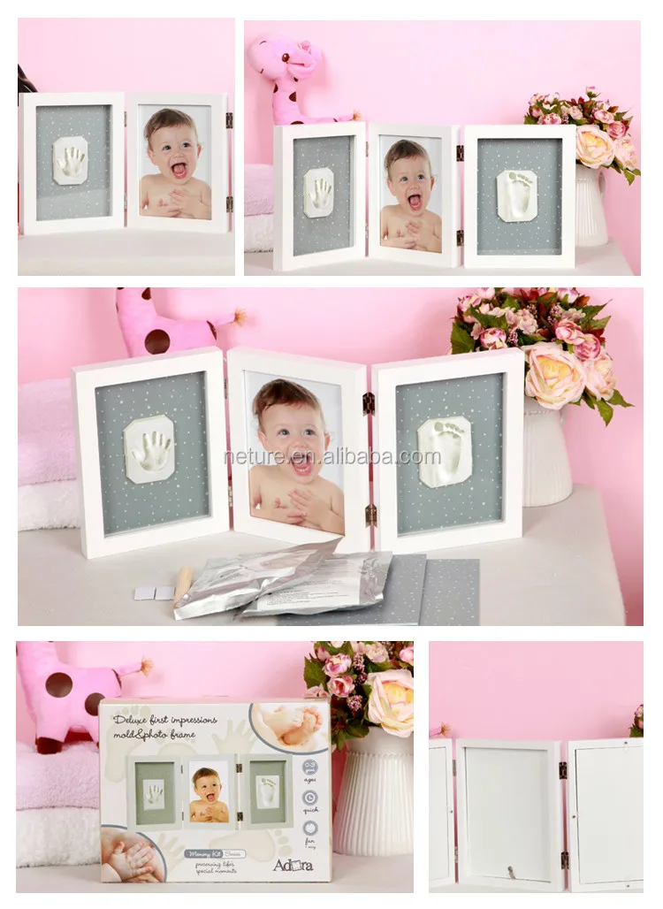 Wholesale Baby Photo Keepsake Handprint Footprint Clay Frame Kit - Buy ...