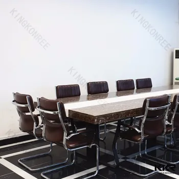 Modern Office Tables And Chair / Quartz Stone Meeting Room Table And ...