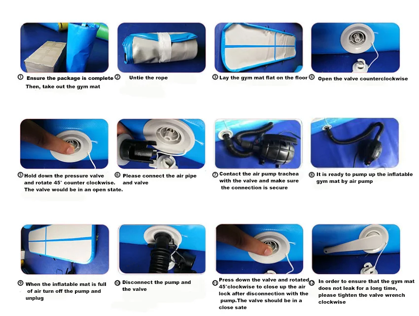 6m X 2m X 20cm Inflatable Gymnastics Airtrack Tumbling Mat Prix Air ...