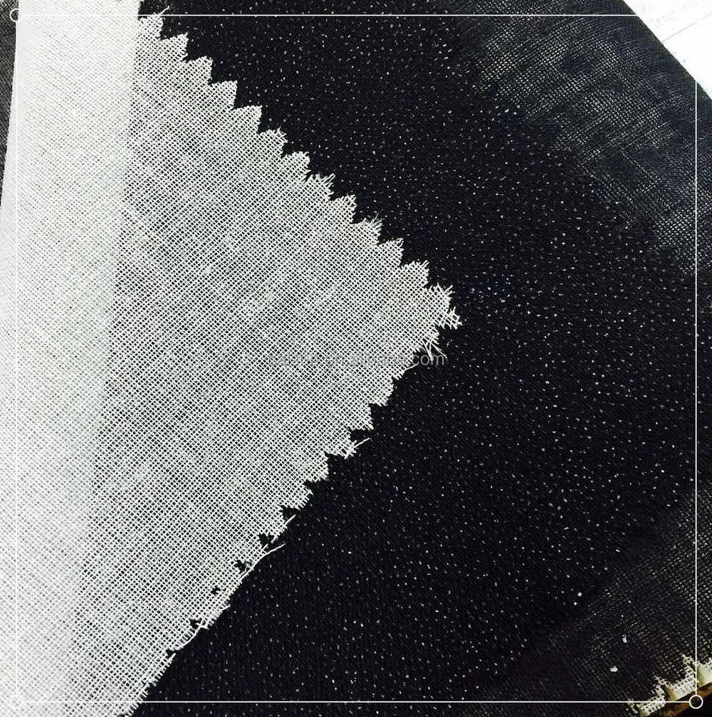 Eco-friendly Adhesive Buckram Interlining Fabric/fusible T/c Woven ...