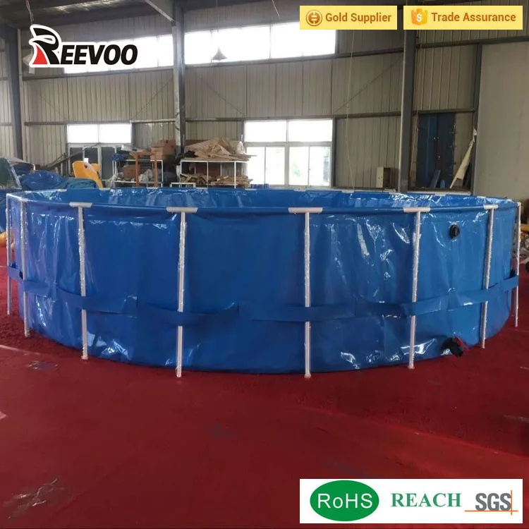 China Reevoo Plastic Aquaculture Canvas Round Metal Fish Farming Tank ...