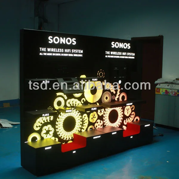 Custom Floor Bluetooth Speaker Display Stand - Hifi System